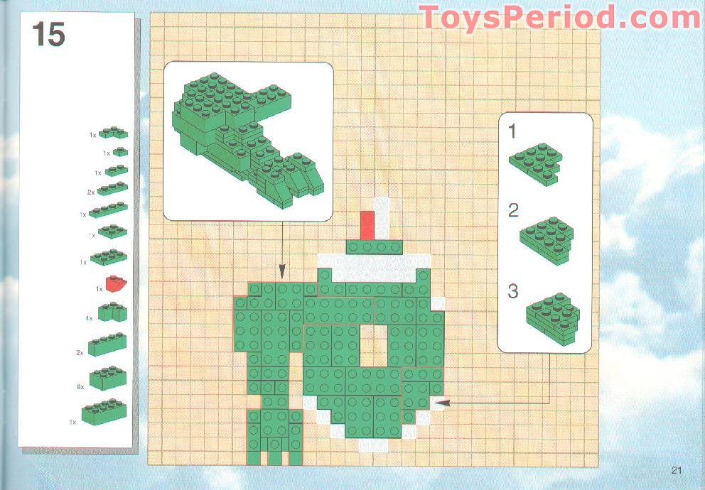 LEGO 3724 LEGO Dragon Instructions and Parts List