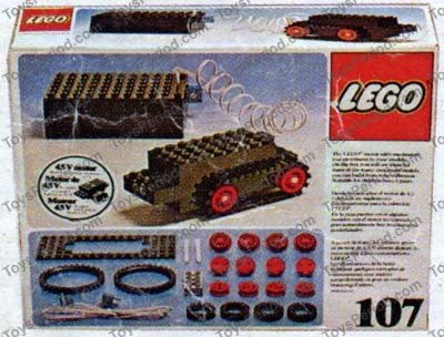 LEGO 107-1 4.5v Motor Set Instructions and Parts List