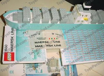LEGO 1650 Maersk Line Promotional Set, Container Ship Parts List