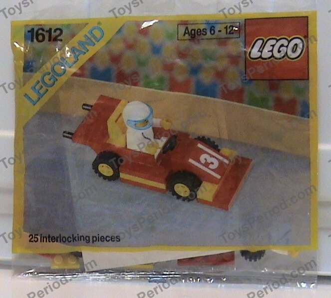 LEGO 1612 Race Car and Driver Polybag Instructions and Parts List