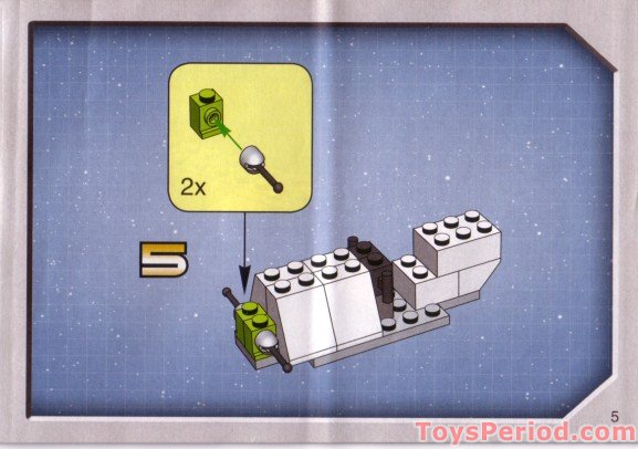 LEGO 4490 Mini Republic Gunship Instructions and Parts List