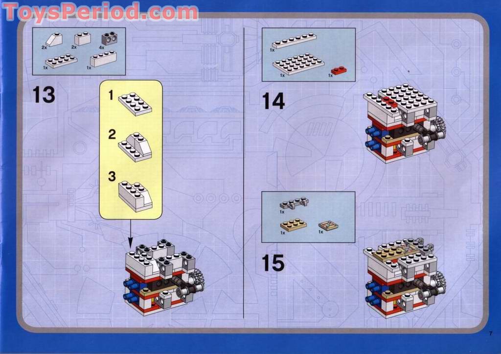 LEGO 4502-1 X-Wing Fighter (Dagobah), Blue Box Instructions and Parts List