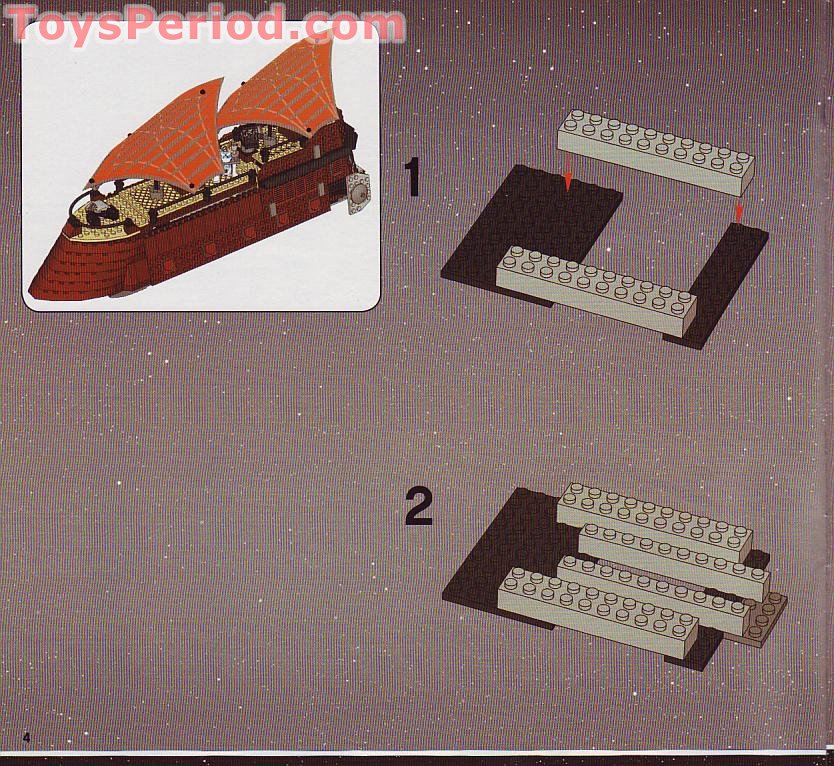 LEGO 6210 Jabba's Sail Barge Instructions and Parts List