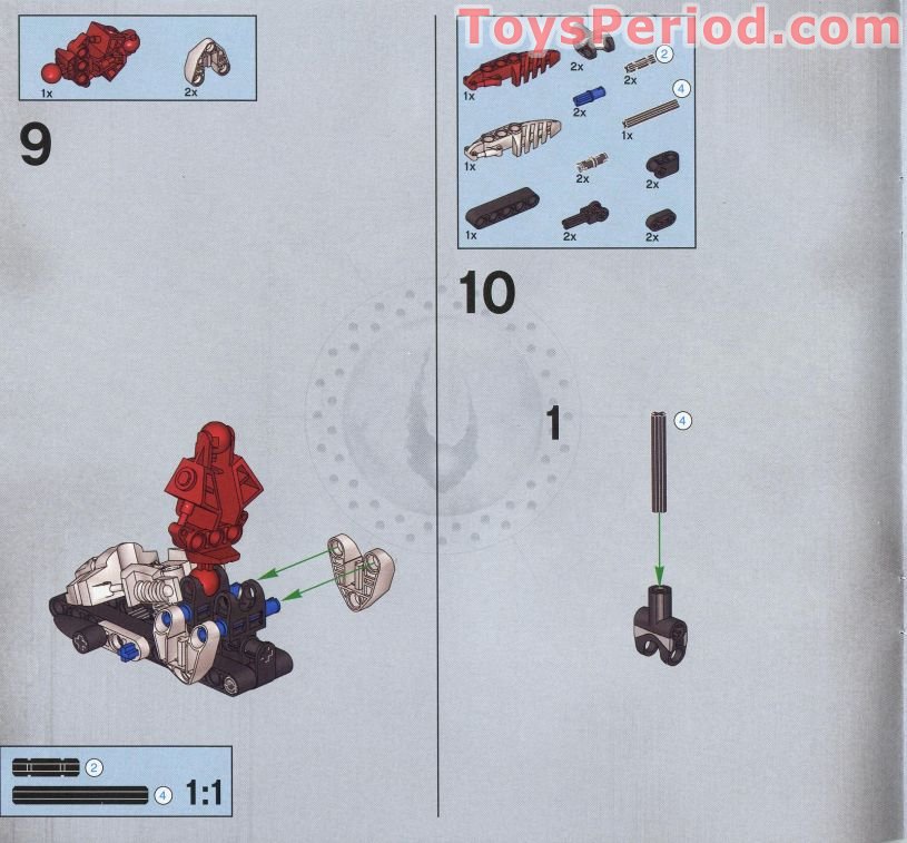 LEGO 8733 Axonn Instructions and Parts List