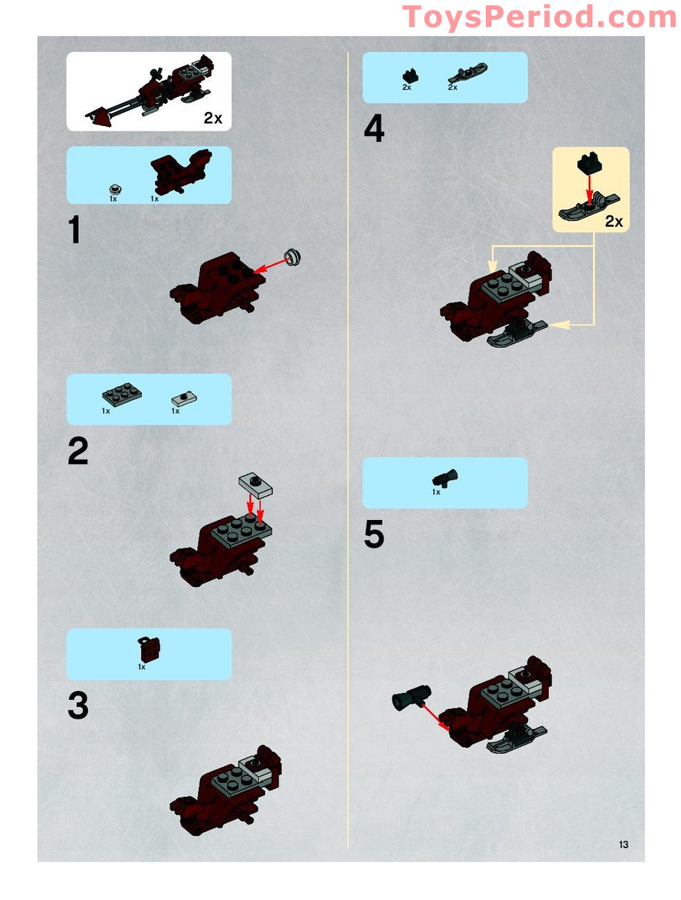 LEGO 8038 The Battle of Endor Instructions and Parts List