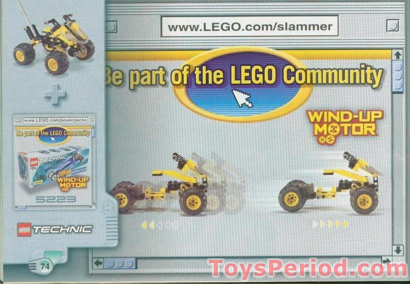 LEGO 8240 Slammer Stunt Bike Instructions and Parts List