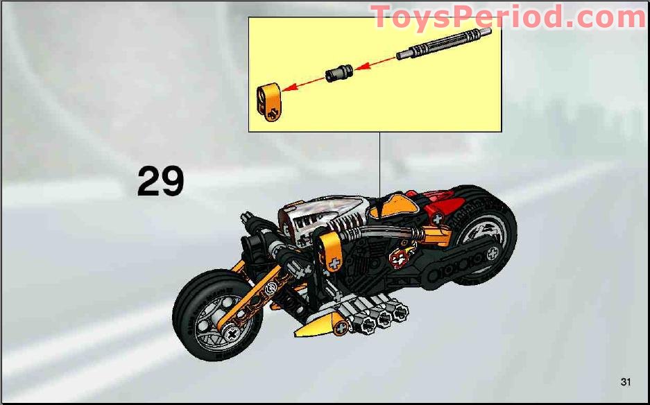 LEGO 8355 H.O.T. Blaster Bike Instructions and Parts List