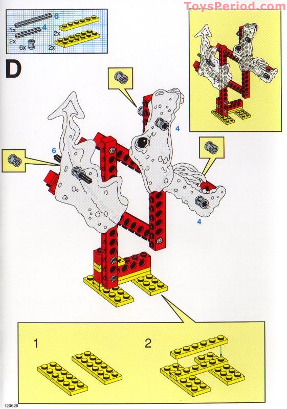 LEGO 9612 Lever Set Instructions and Parts List