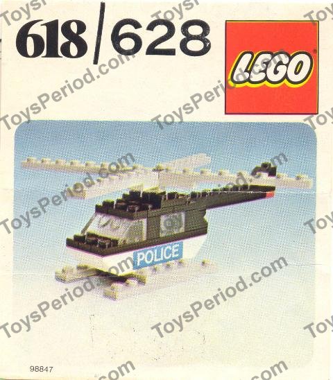 LEGO 628-2 Police Helicopter Instructions and Parts List