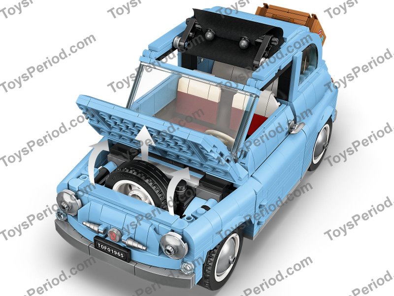 LEGO 77942 Fiat 500 Bright Light Blue Edition Set Parts List