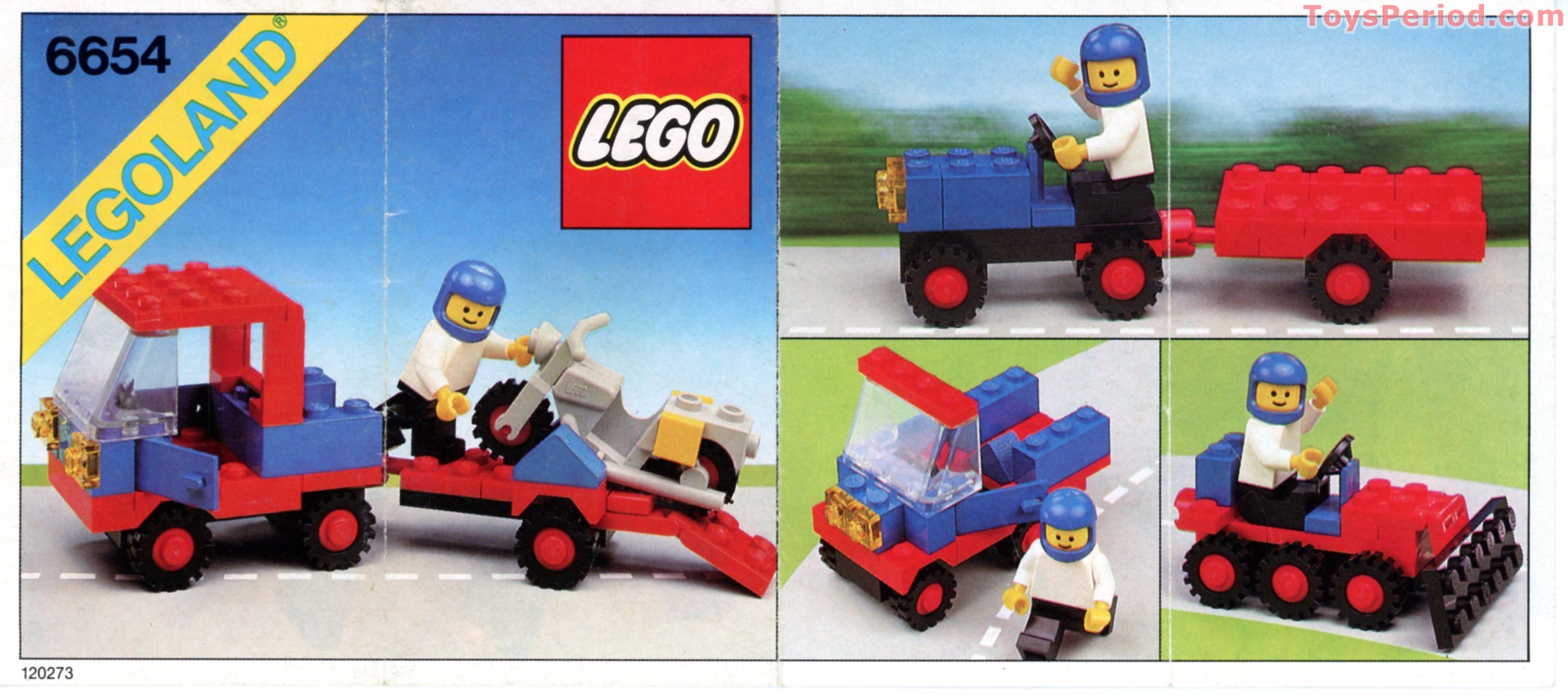 LEGO 6654 Motorcycle Transport Instructions and Parts List