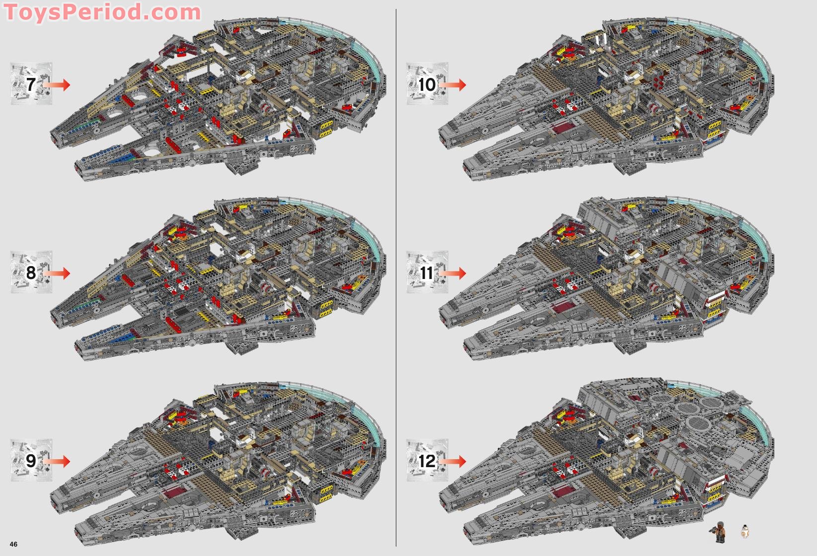 LEGO 75192 Millennium Falcon Instructions and Parts List