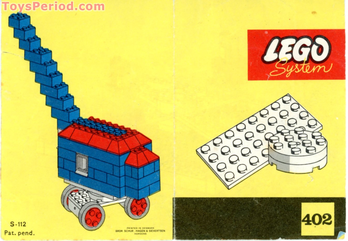 LEGO 402-2 White Turntables Instructions and Parts List