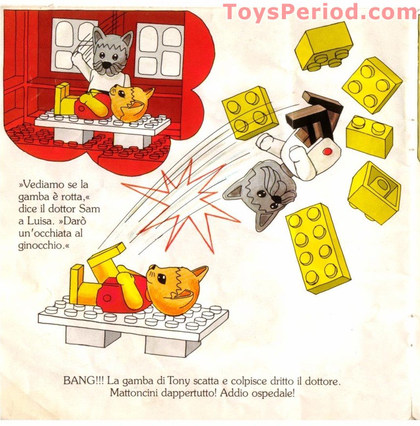 LEGO 347-3 Hospital - Lucy Lamb and Charlie Cat Visit Doctor Dog ...