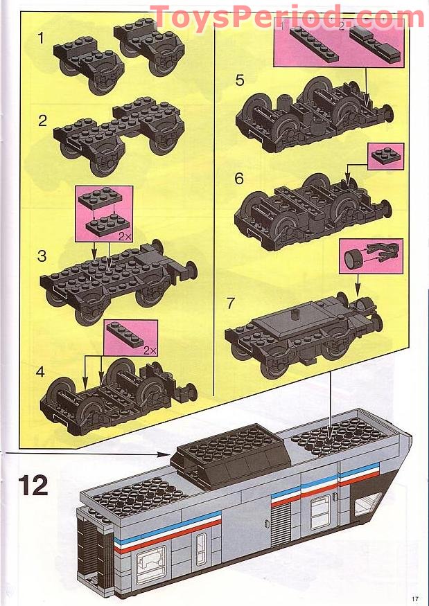 LEGO 10001 Metroliner Instructions and Parts List