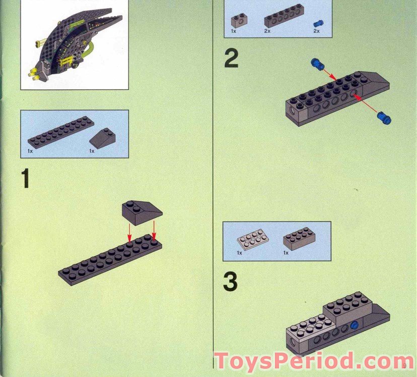 LEGO 7692 MX-71 Recon Dropship Instructions and Parts List