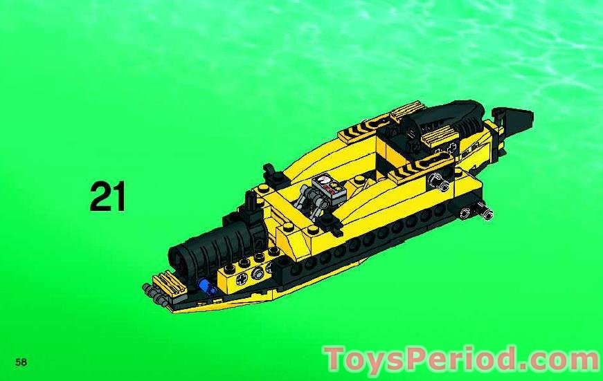 LEGO 7773 Tiger Shark Attack Instructions and Parts List