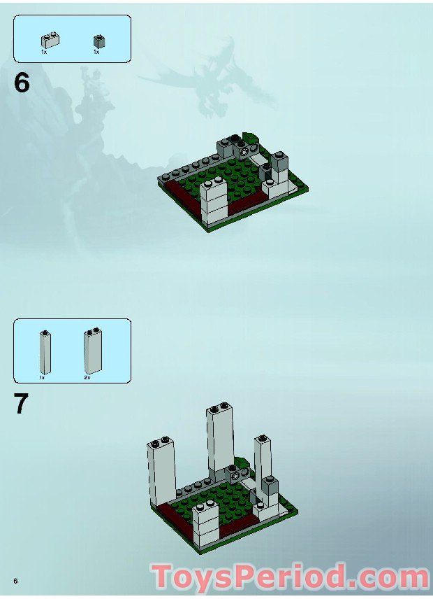 LEGO 7037 Tower Raid Instructions and Parts List
