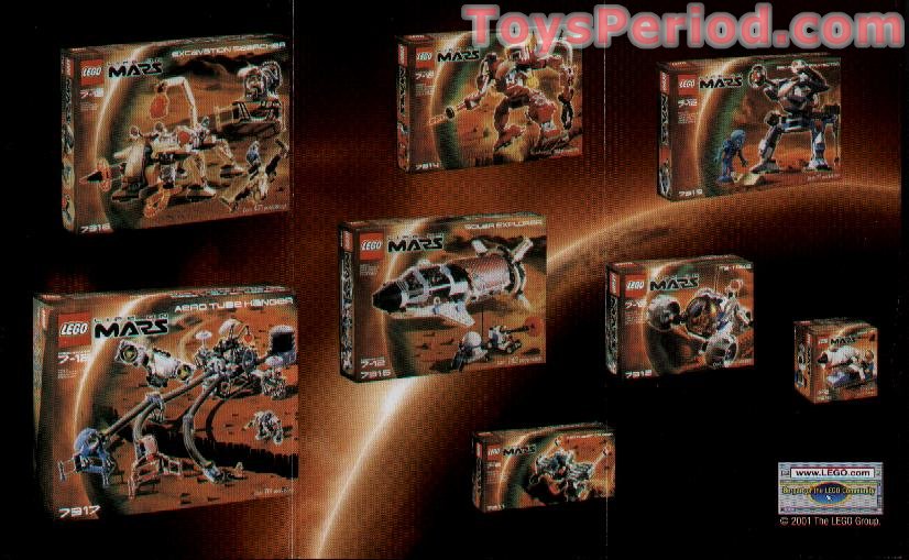 LEGO 7311 Red Planet Cruiser Instructions and Parts List