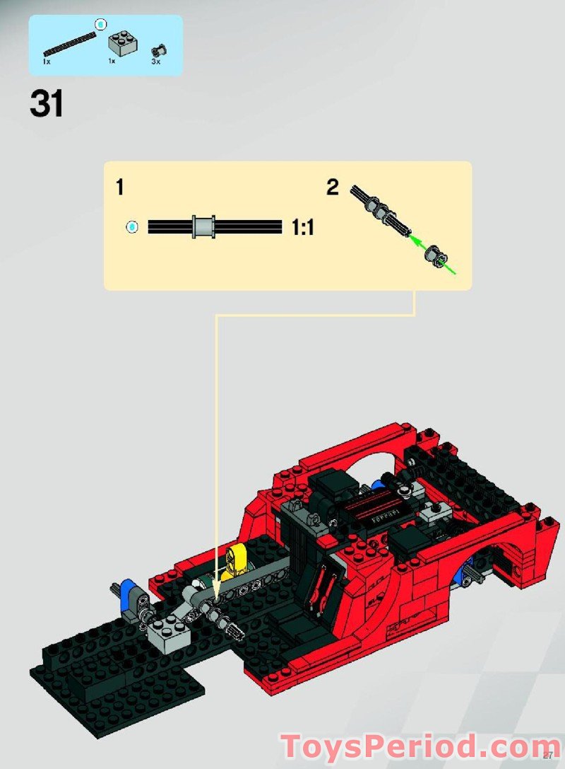 LEGO 8156 Ferrari FXX 1:17 Instructions and Parts List