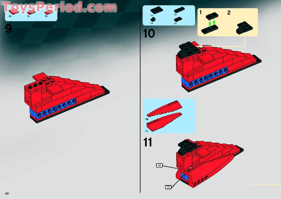 LEGO 8157 Ferrari F1 1:9 Instructions and Parts List