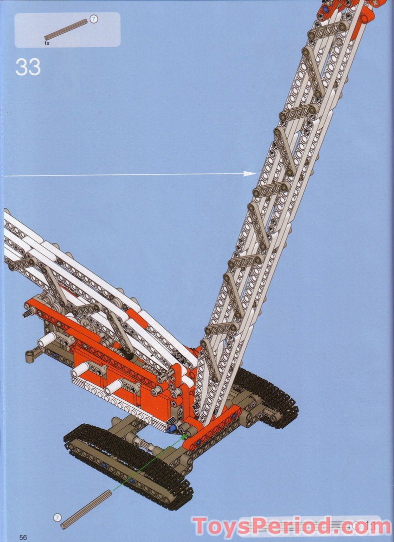 LEGO 8288 Crawler Crane Instructions and Parts List