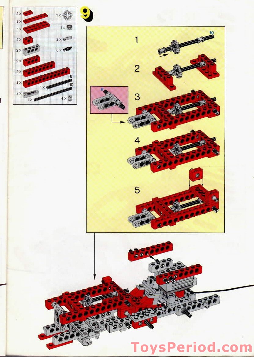 LEGO 8064 Motorized Universal Building Set, 9v Instructions and Parts List