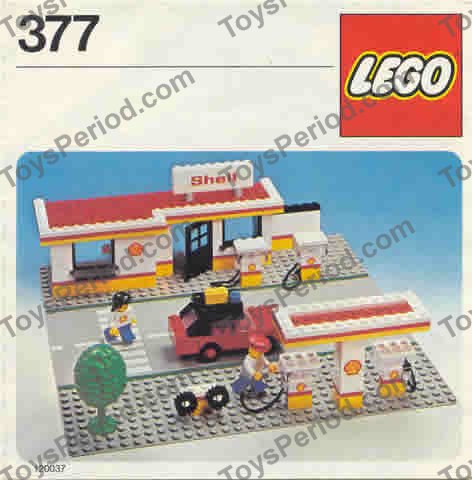 LEGO 377-1 Shell Service Station Instructions and Parts List