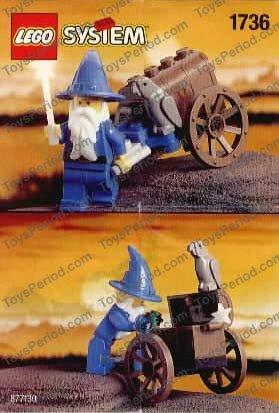 LEGO 1736 Wizard's Cart Instructions and Parts List