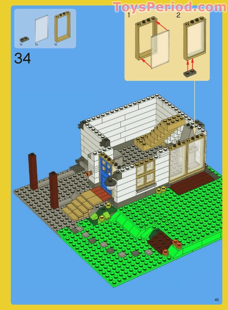 LEGO 5771 Hillside House Instructions and Parts List