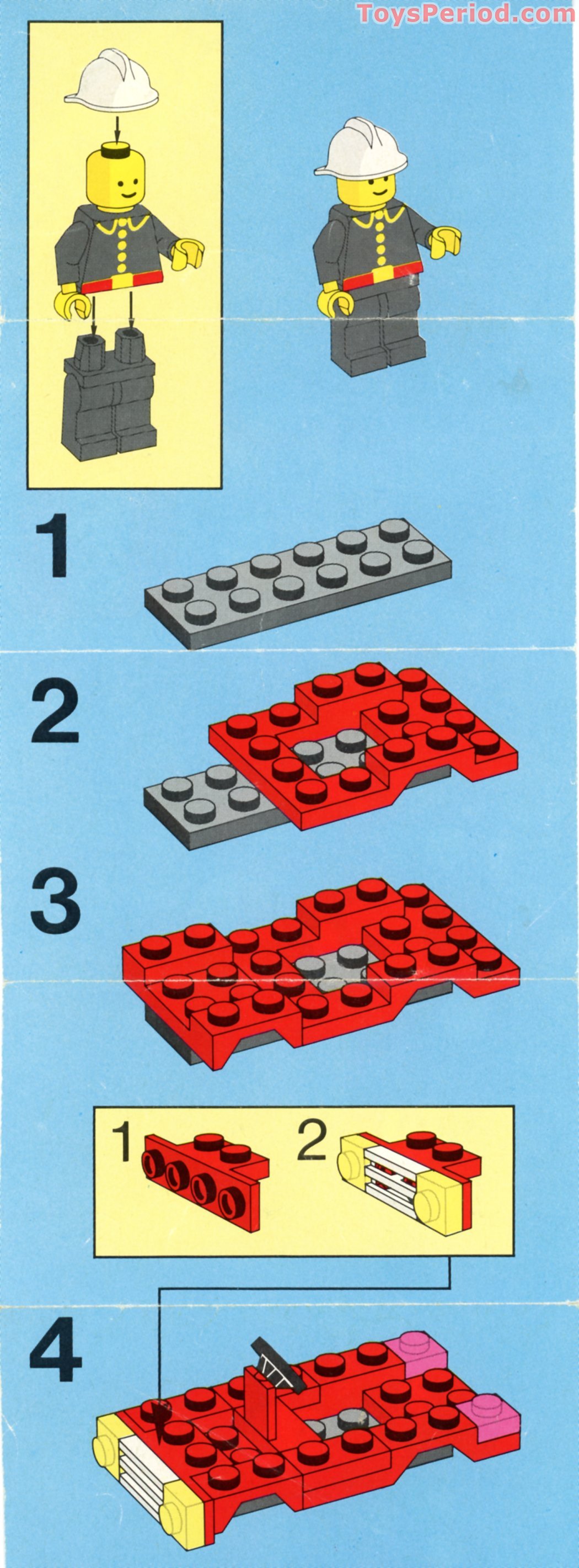 LEGO 6505 Fire Chief's Car Instructions and Parts List