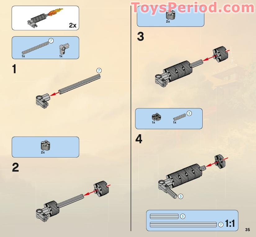 LEGO 2506 Skull Truck Instructions and Parts List