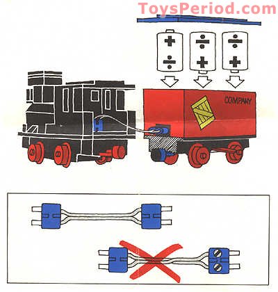 LEGO 180 4.5v Train with 5 Wagons and Circle of Track Instructions and ...