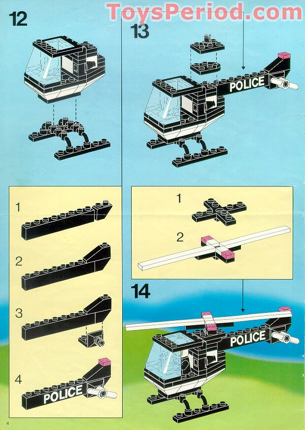 LEGO 6386 Police Command Base Instructions and Parts List