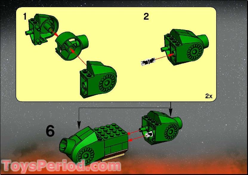 LEGO 7255 General Grievous Chase Instructions and Parts List