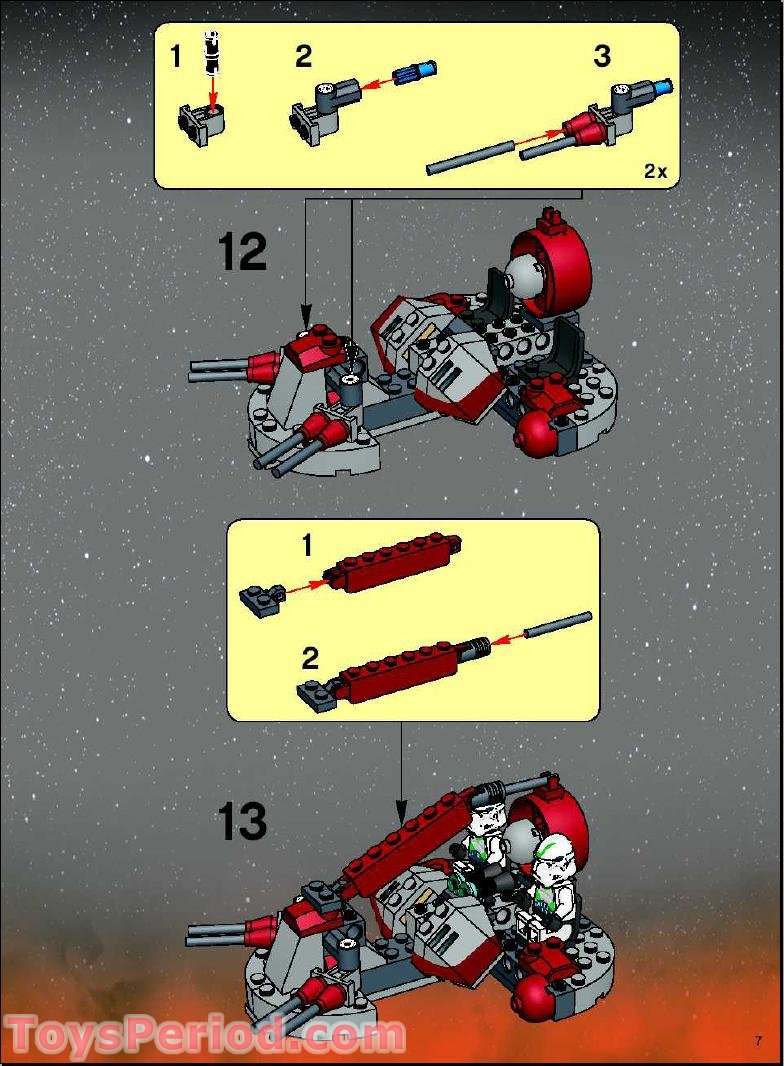 LEGO 7260 Wookiee Catamaran Instructions and Parts List