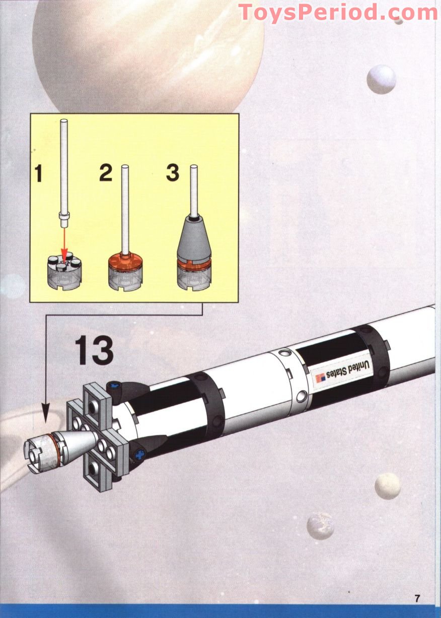 LEGO 7468 Saturn V Moon Mission Instructions and Parts List