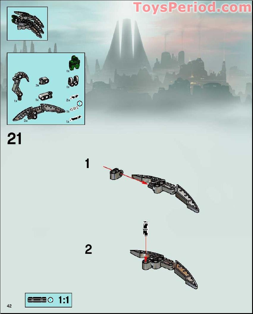 LEGO 8623 Krekka Instructions and Parts List