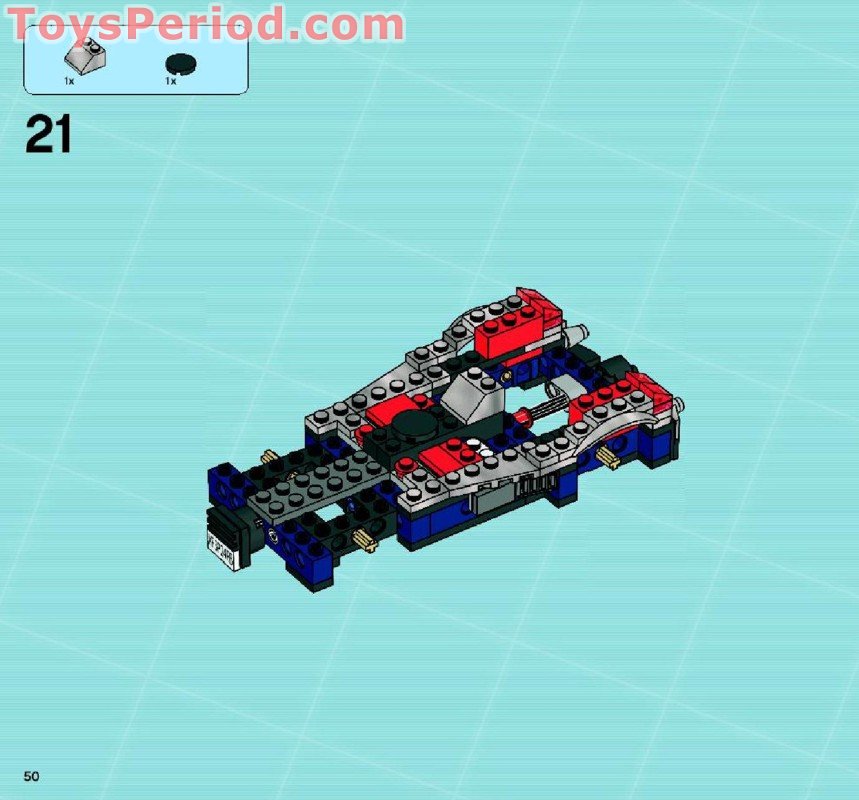 LEGO 8634 Mission 5: Turbocar Chase Instructions and Parts List