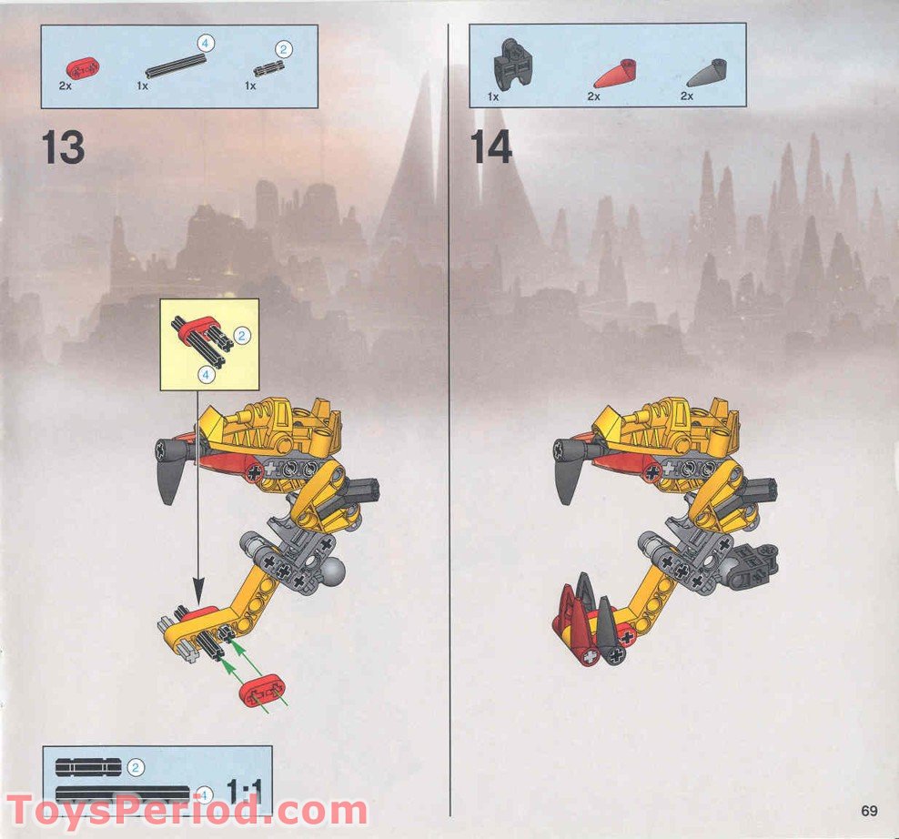 LEGO 8756 Sidorak Instructions and Parts List