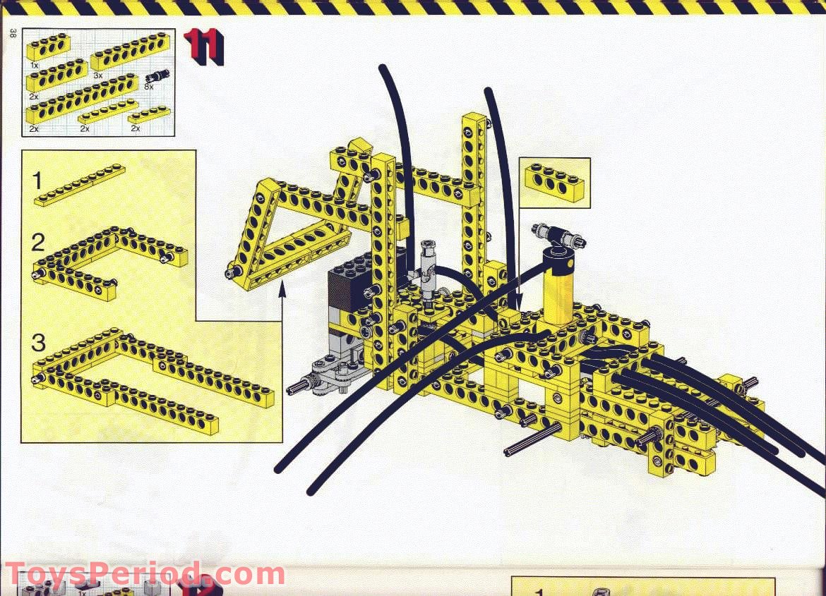 LEGO 8862 Backhoe Grader Instructions and Parts List
