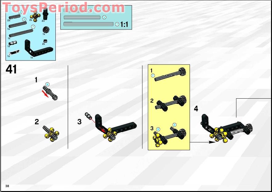 LEGO 8455 Back-hoe Loader (Backhoe) Instructions and Parts List
