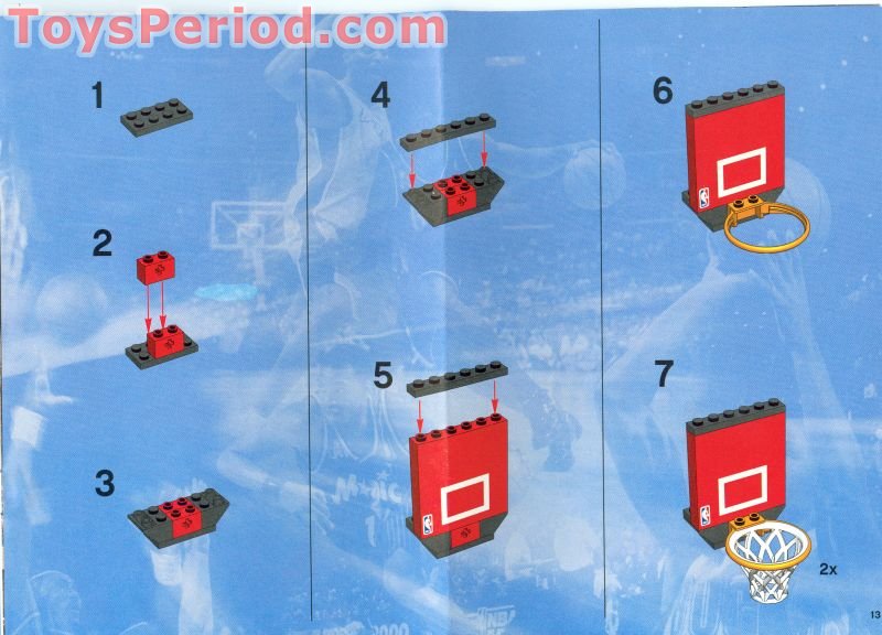 LEGO 3431 Streetball 2 vs 2 Instructions and Parts List