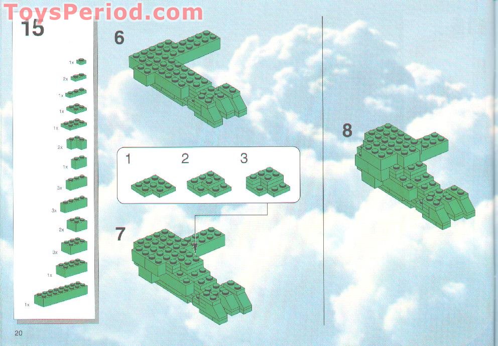 LEGO 3724 LEGO Dragon Instructions and Parts List
