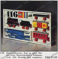 LEGO 116 Starter Train Set with Motor Instructions and Parts List