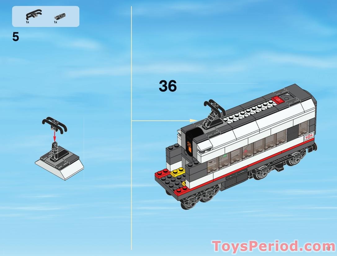LEGO 60051 High-speed Passenger Train Instructions and Parts List