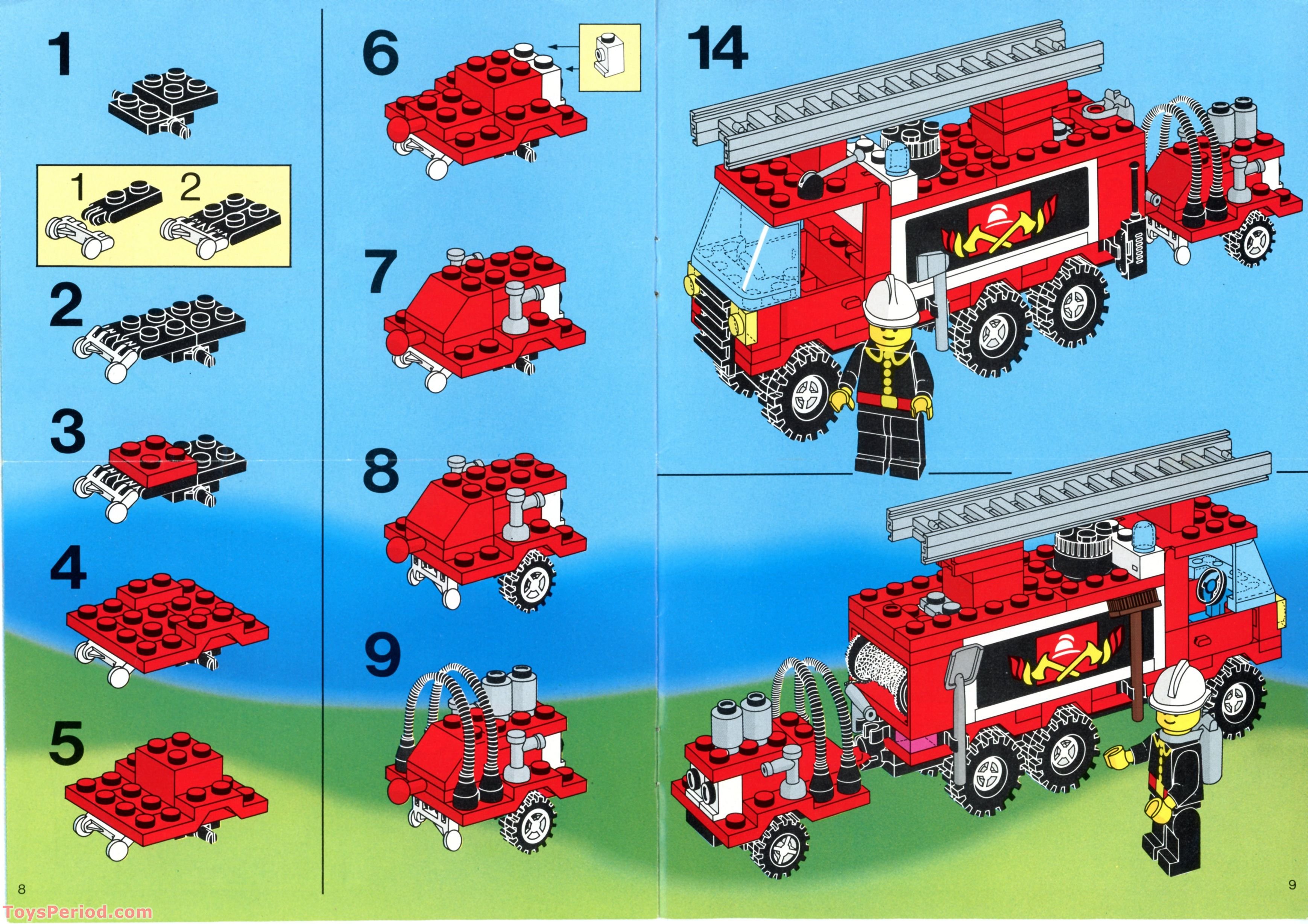 LEGO 6480 Light and Sound Hook and Ladder Truck Instructions and Parts List