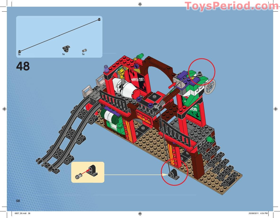 LEGO 6857 The Dynamic Duo Funhouse Escape Instructions and Parts List