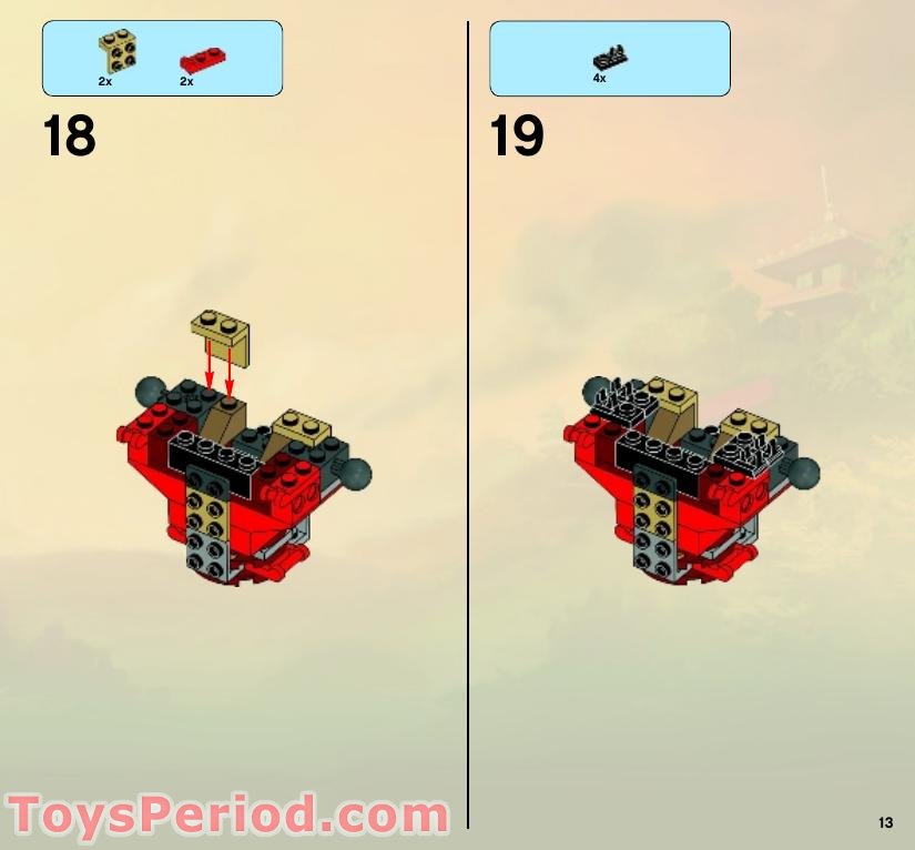 LEGO 9448 Samurai Mech Instructions and Parts List