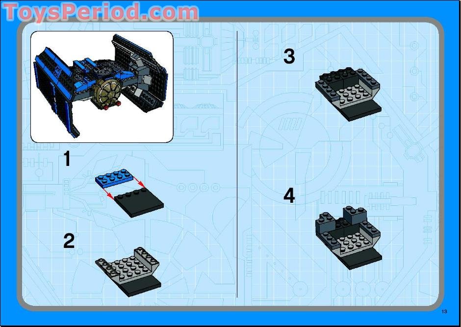 LEGO 10131 TIE Collection Instructions and Parts List